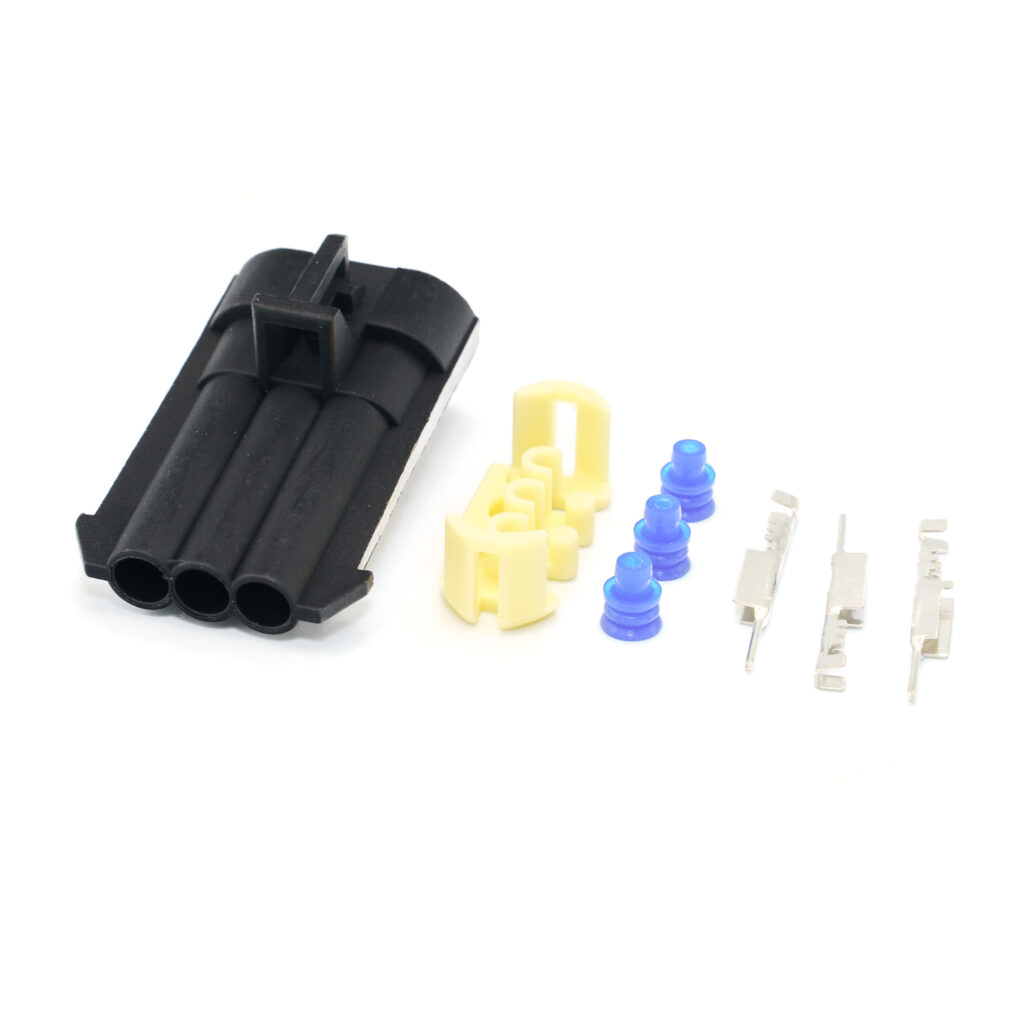 Connecteur delphi mâle 3 broches pour John Deere - Agriproled.fr