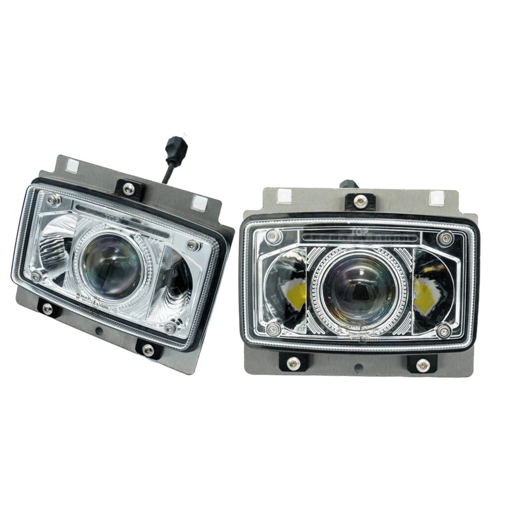 Pack phare de route LED CRAWER 50W avec plaque d'adaptation - Agriproled.fr