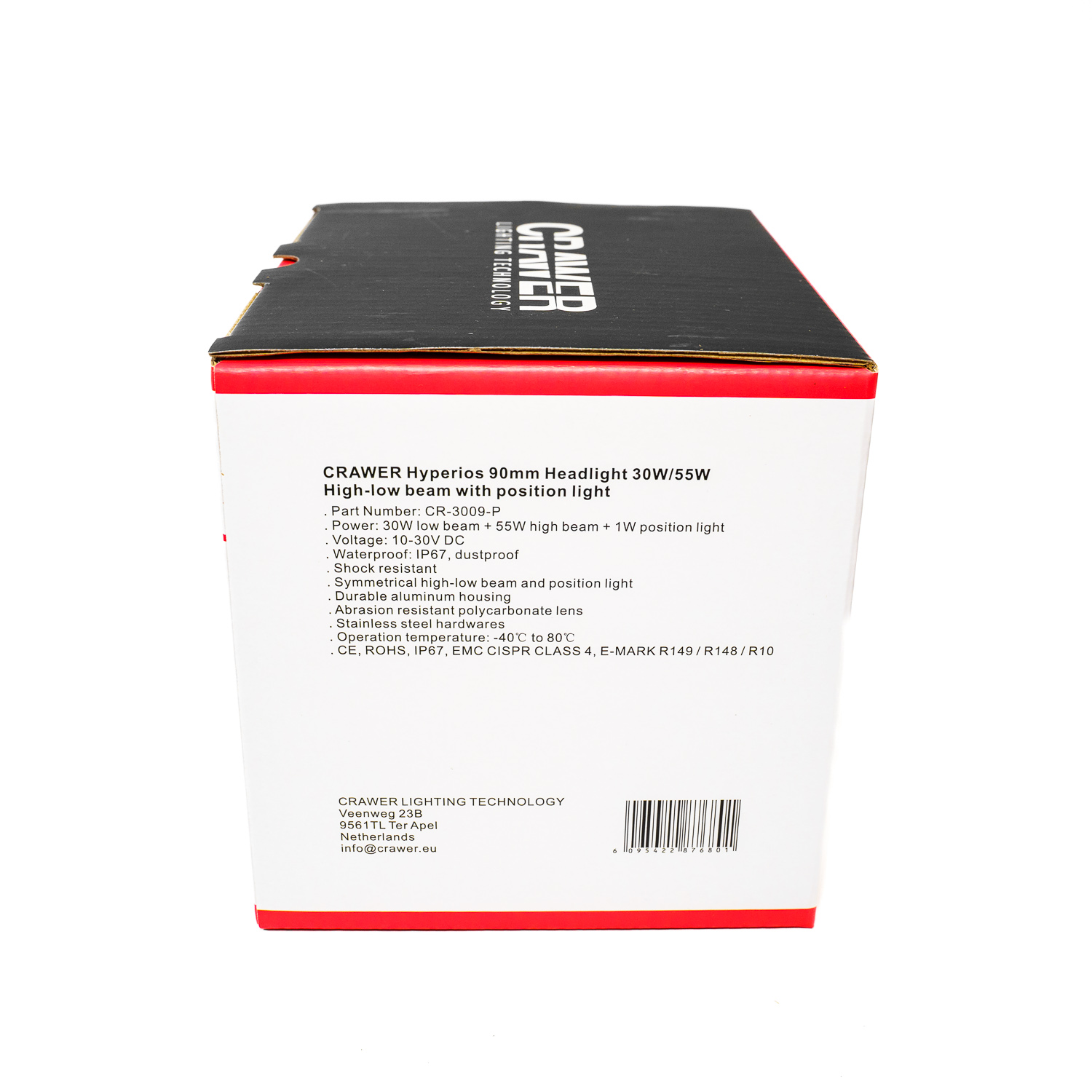 Pack x 2 Phare LED Route/Croisement CRAWER Hyperios 90 mm – avec HALO ...